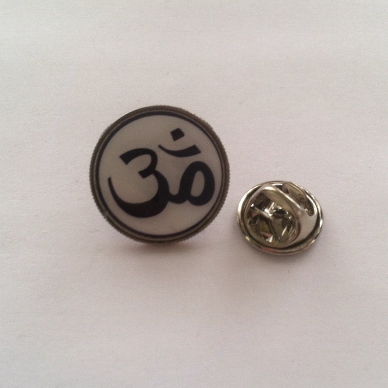Om Aum Symbol Lucky pinny Penny Pin or Dime Pin - Etsy