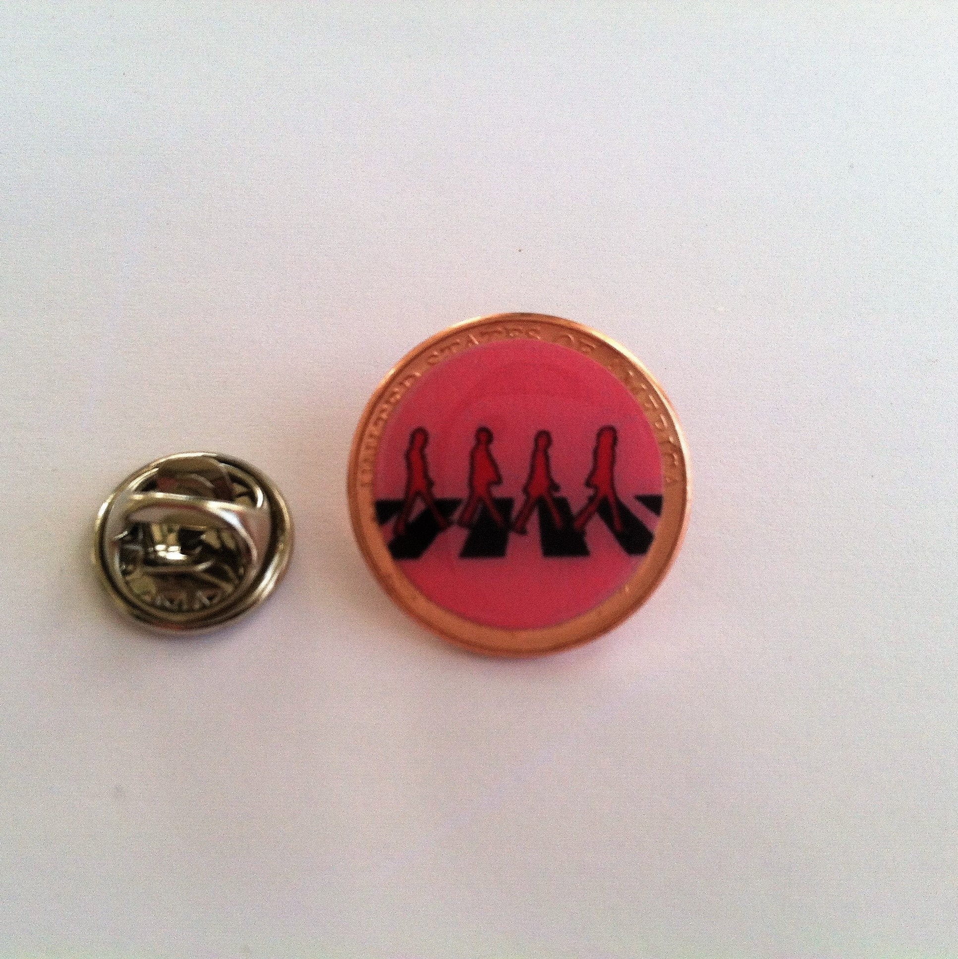 Pink Abbey Road Inspired Lucky pinny Penny Pin OR | Etsy