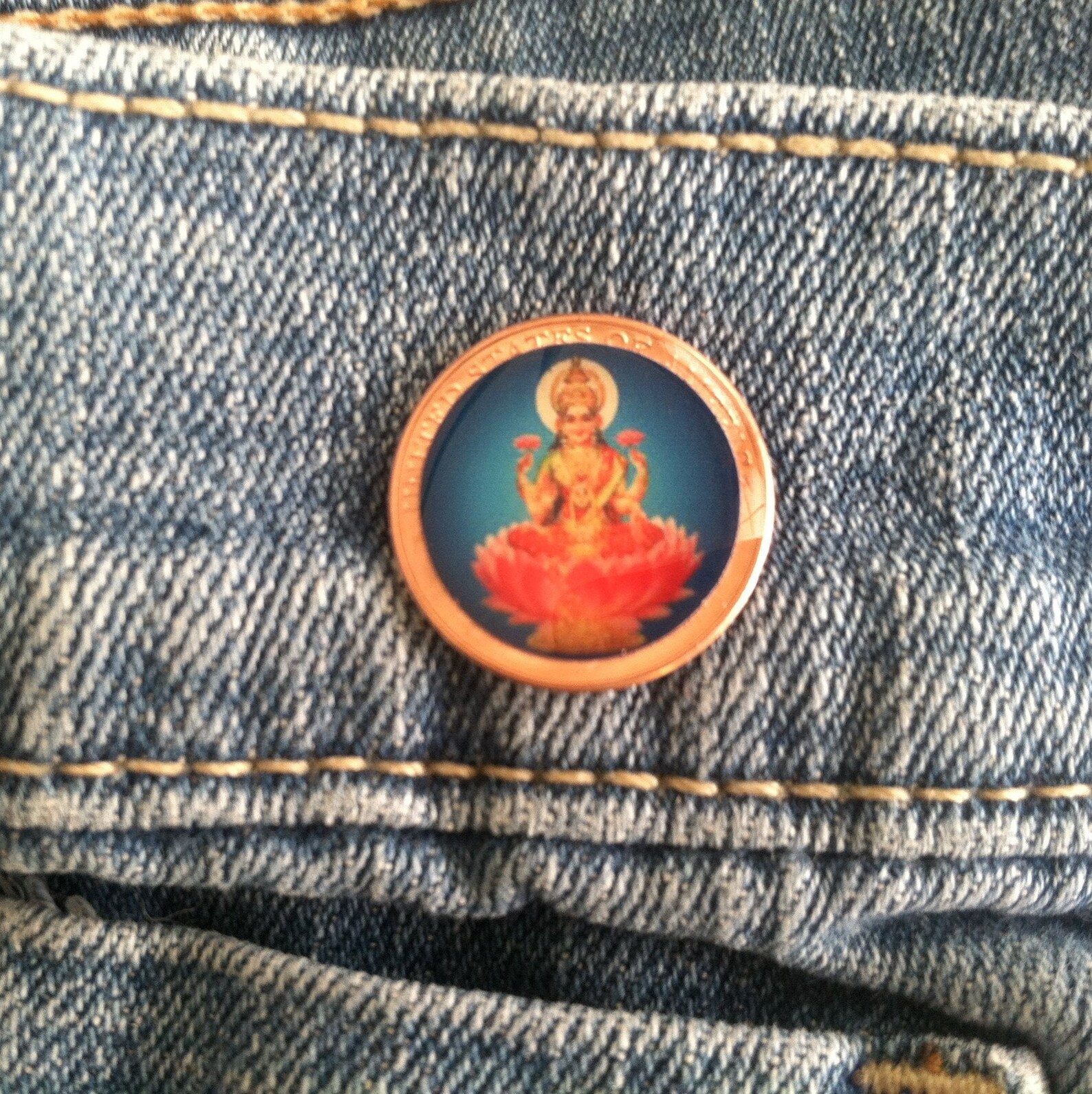 Lakshmi Goddess Lucky pinny Penny Pin OR Dime Pin - Etsy