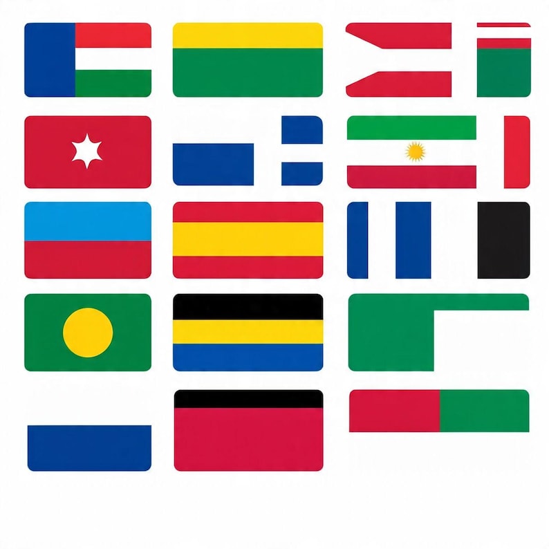 World Flags Digital Print | International Countries Flag Wall Art ...