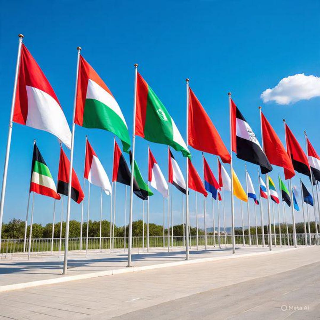 Gulf Countries Flags Digital Print | Printable Middle East Flag Art ...