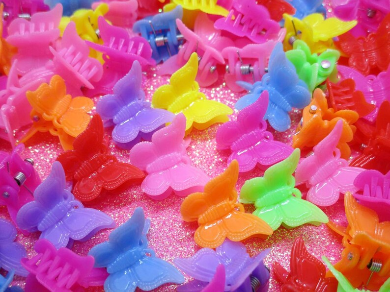 10pc Set 90's Butterfly Clips 90's Hair Clips | Etsy