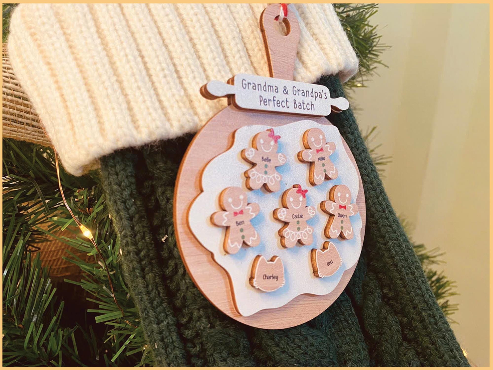Personalized Gingerbread Christmas Ornament – Grandma & Grandpa’s ...