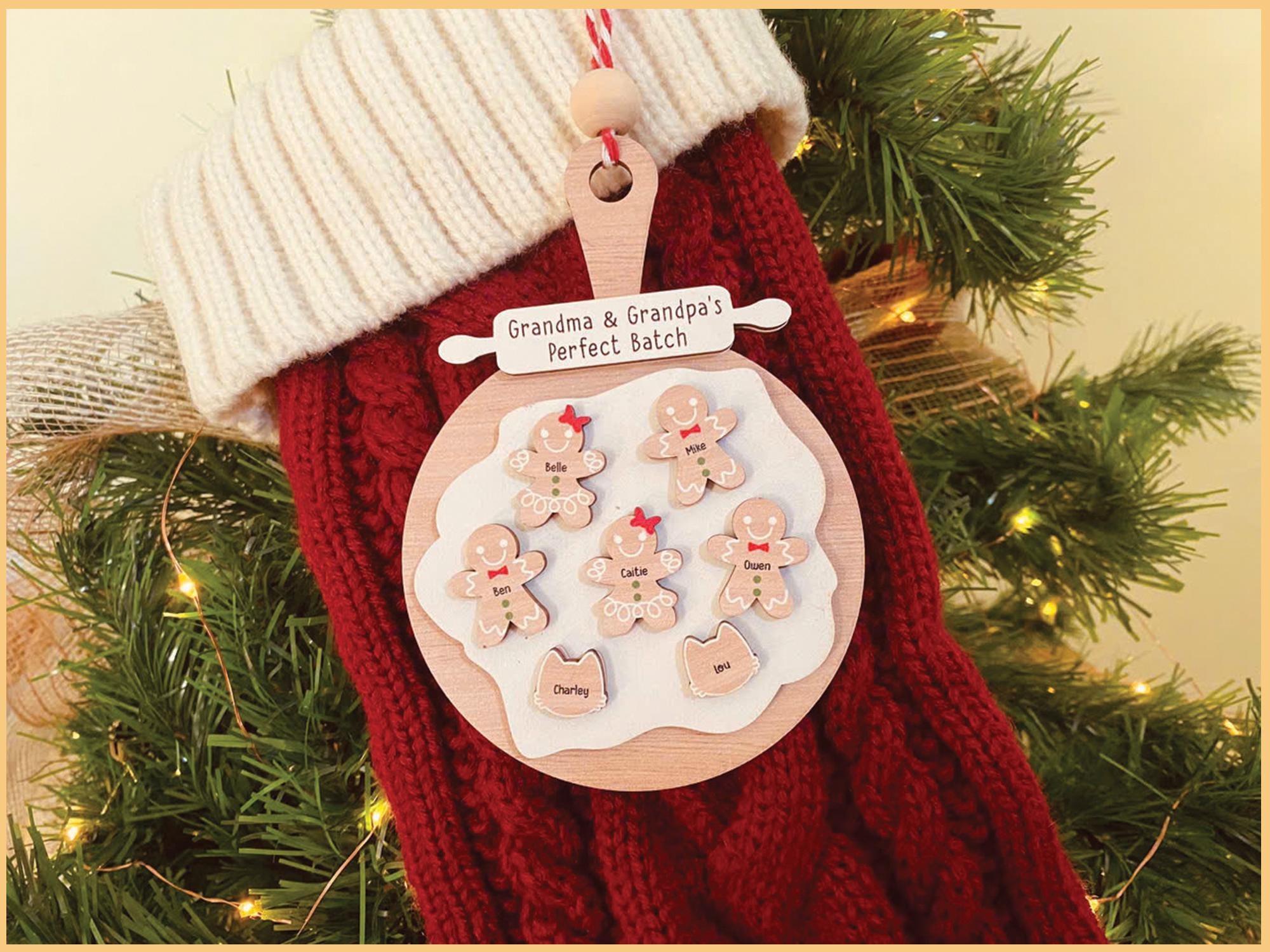 Personalized Gingerbread Christmas Ornament – Grandma & Grandpa’s ...