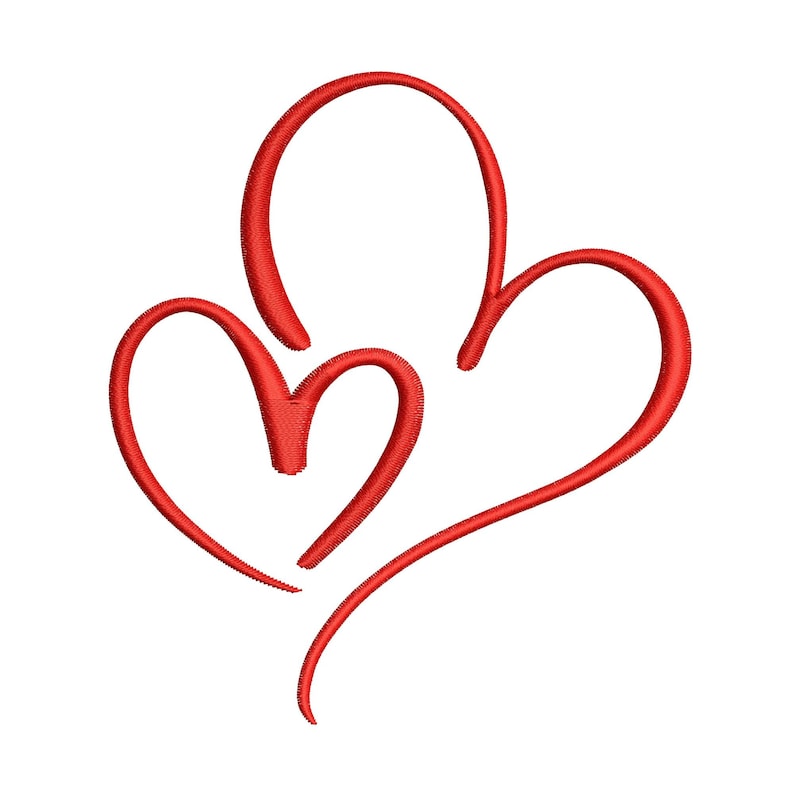 Heart Embroidery Design, Love Embroidery Design, Valentine's Day ...