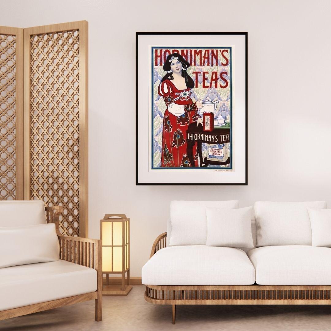 Horniman’s Teas Advertisement Poster Vintage Tea Print by H Banks ...