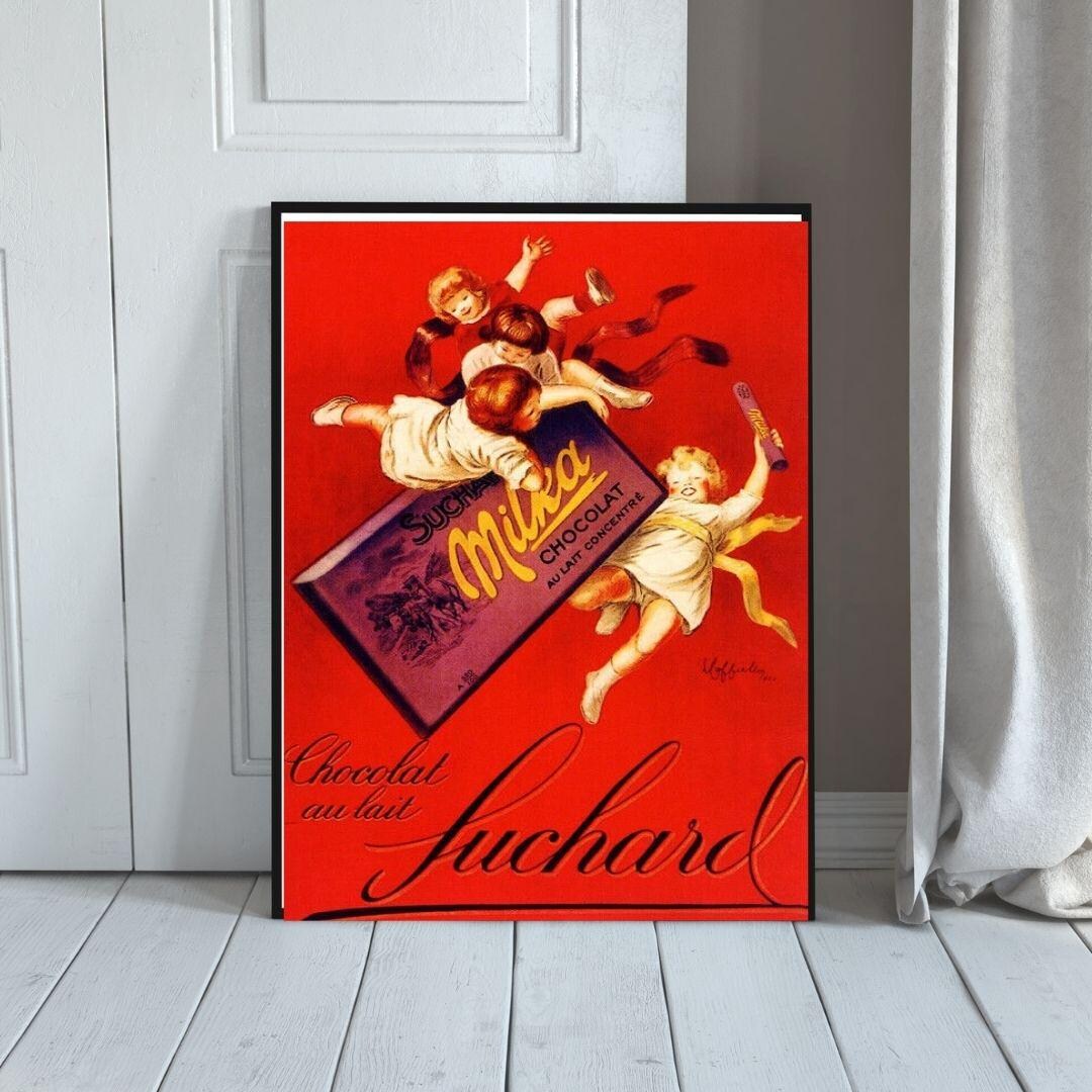 Chocolat Suchard Vintage Poster, Milka Chocolate Ad Print by Leonetto ...