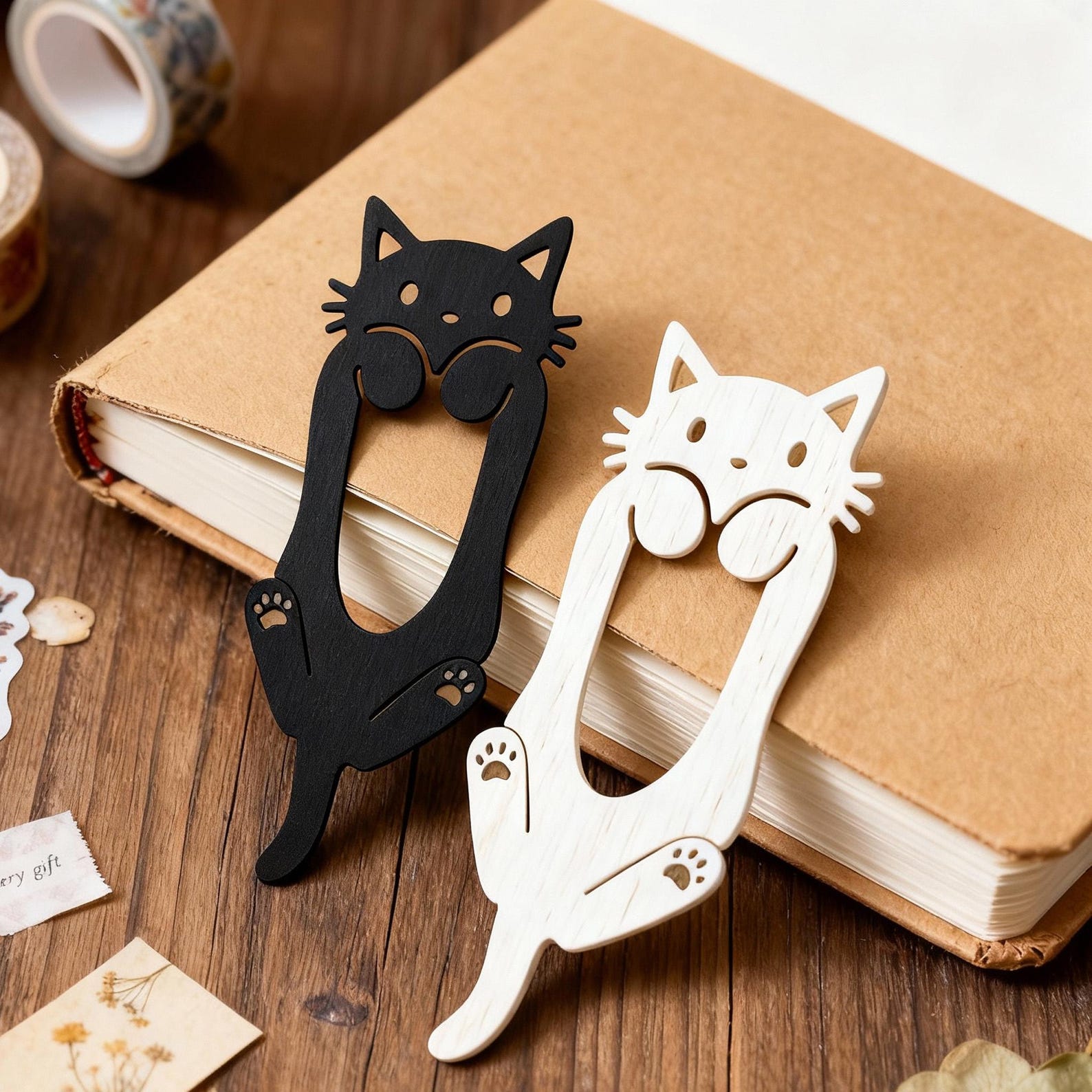 Cute Cat Bookmark for Readers | Adorable Hollow Cat Page Marker ...