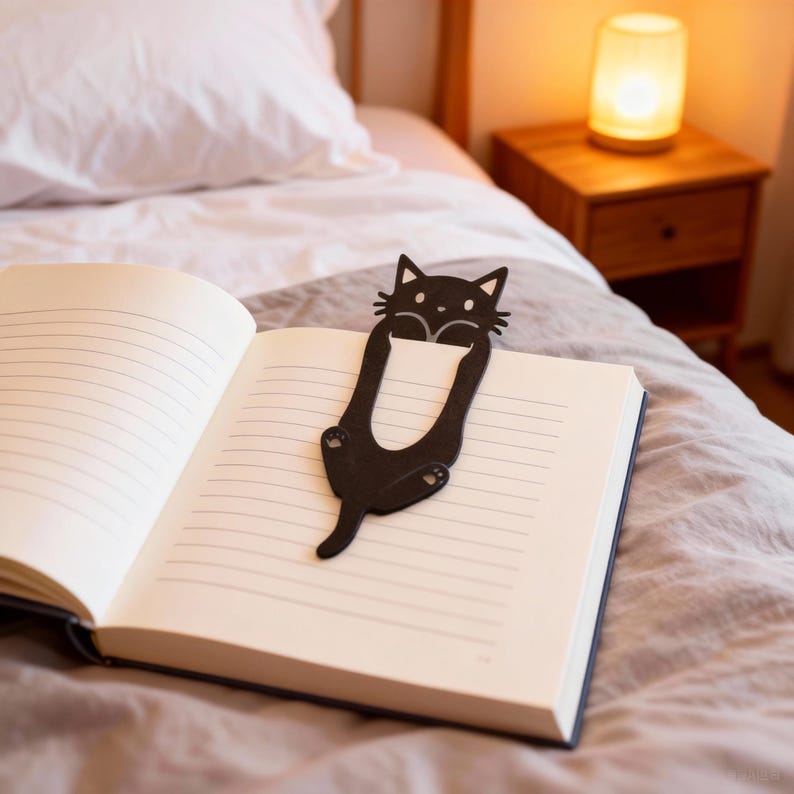 Cute Cat Bookmark for Readers | Adorable Hollow Cat Page Marker ...