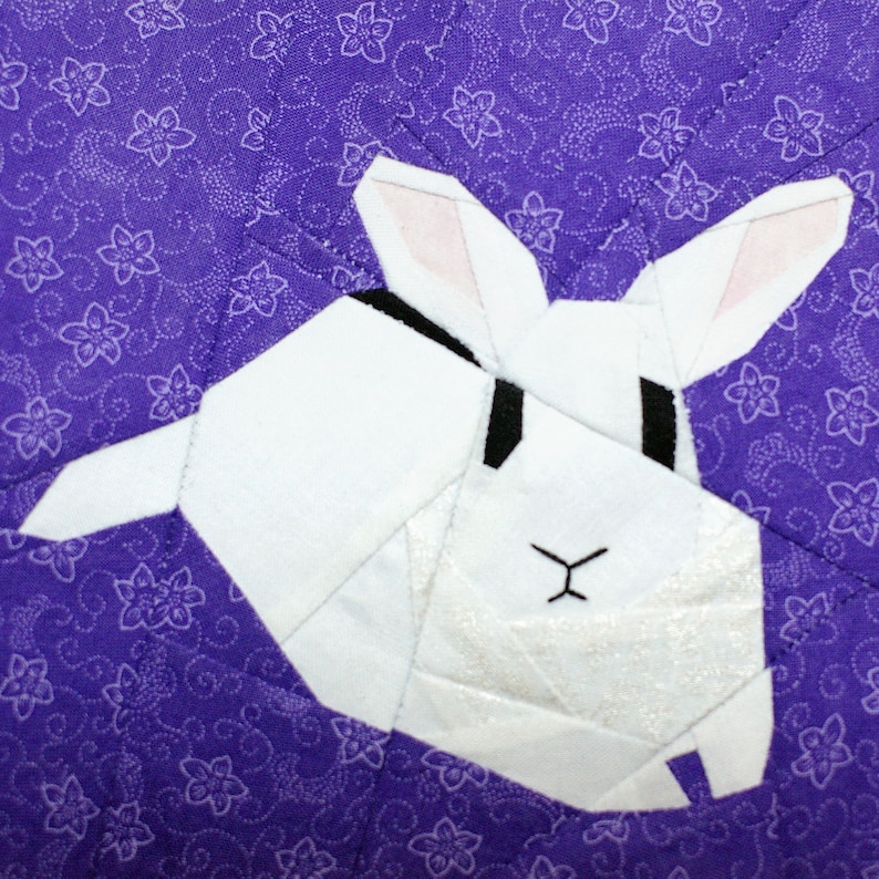 Set of 4 Rabbit Paper-piecing Patterns PDF - Etsy
