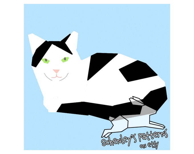 Reaching Cat Foundation Paper Piecing Pattern - Etsy Canada