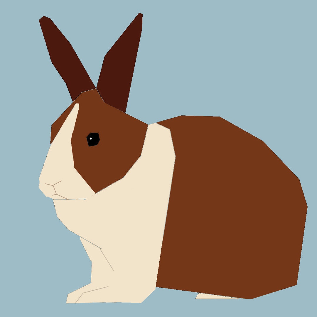 Dutch Rabbit Paper-piecing Pattern, PDF - Etsy