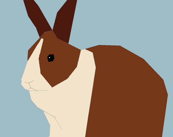 Dutch Rabbit Paper-piecing Pattern PDF - Etsy
