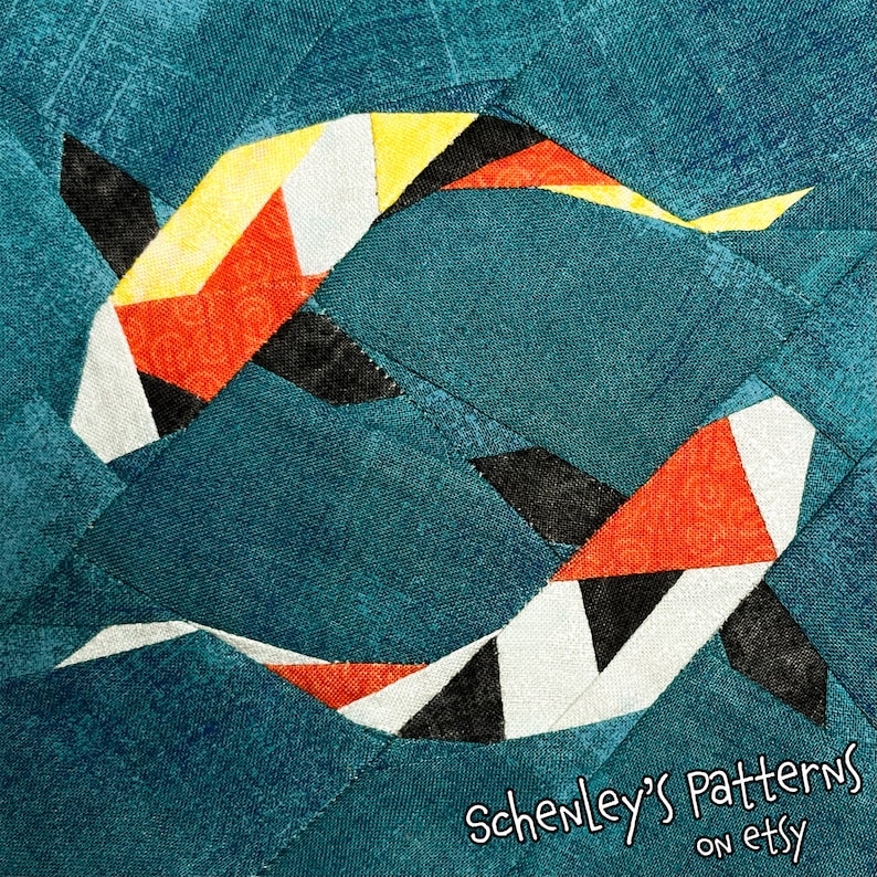 Koi Fish Paper-piecing Quilt Pattern, PDF - Etsy