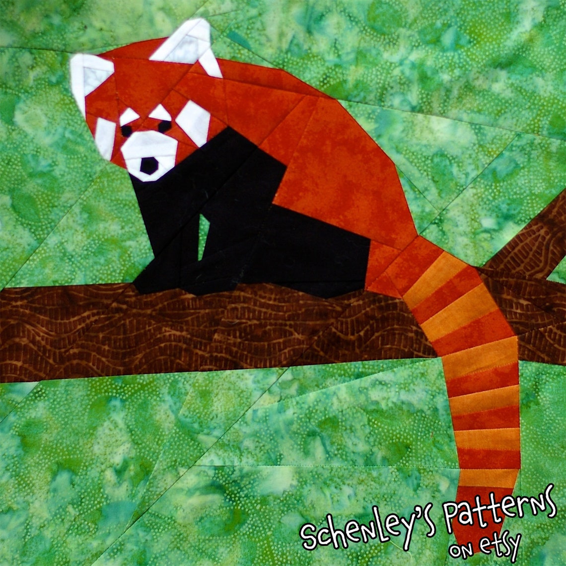 Set of 3 Red Panda Paper-piecing Quilt Patterns, PDF - Etsy
