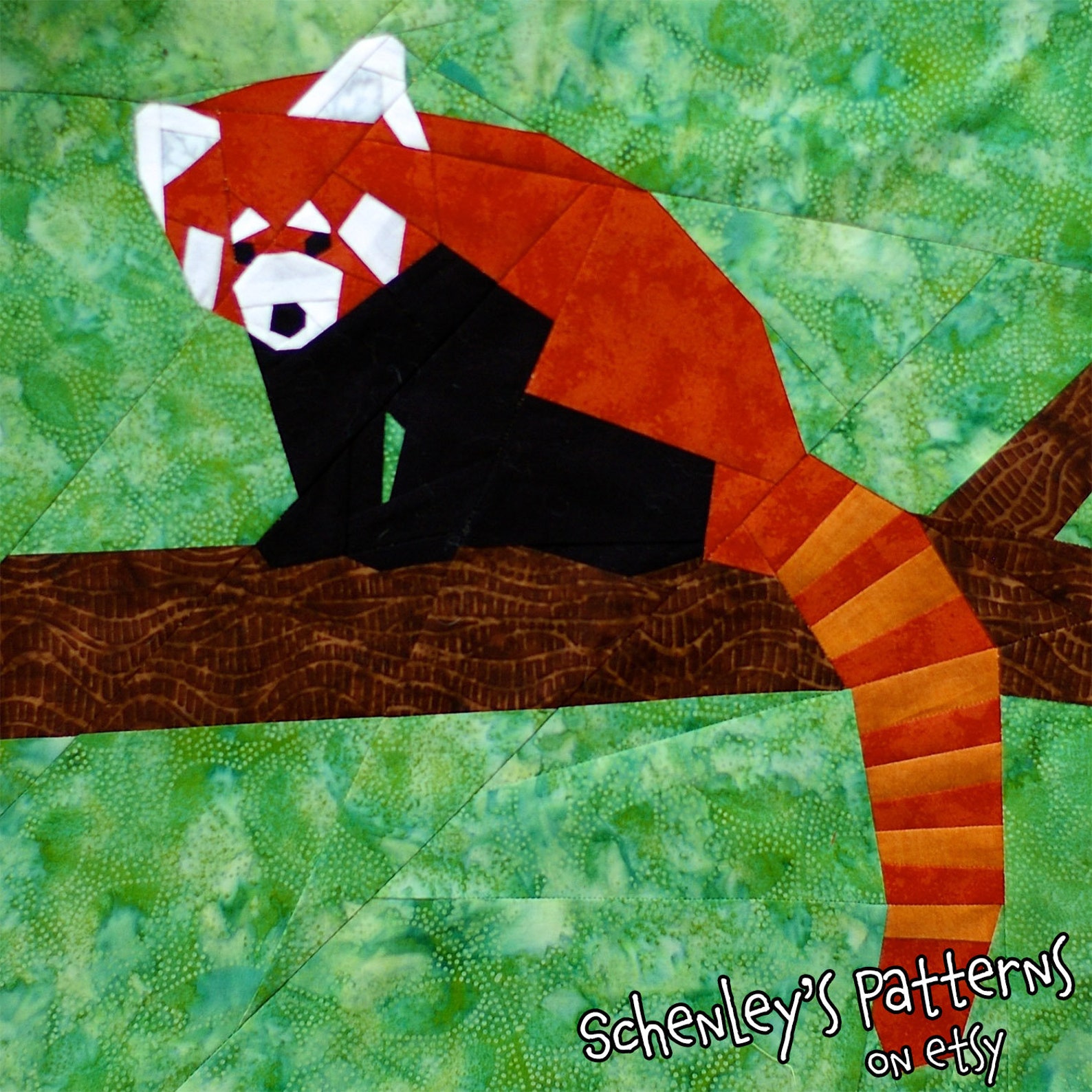 Set of 3 Red Panda Paper-piecing Quilt Patterns, PDF - Etsy