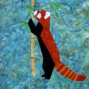 Set of 3 Red Panda Paper-piecing Quilt Patterns PDF - Etsy