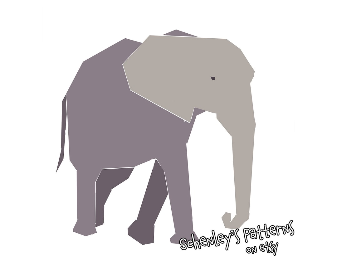 African Elephant Paper-piecing Quilt Pattern, PDF - Etsy