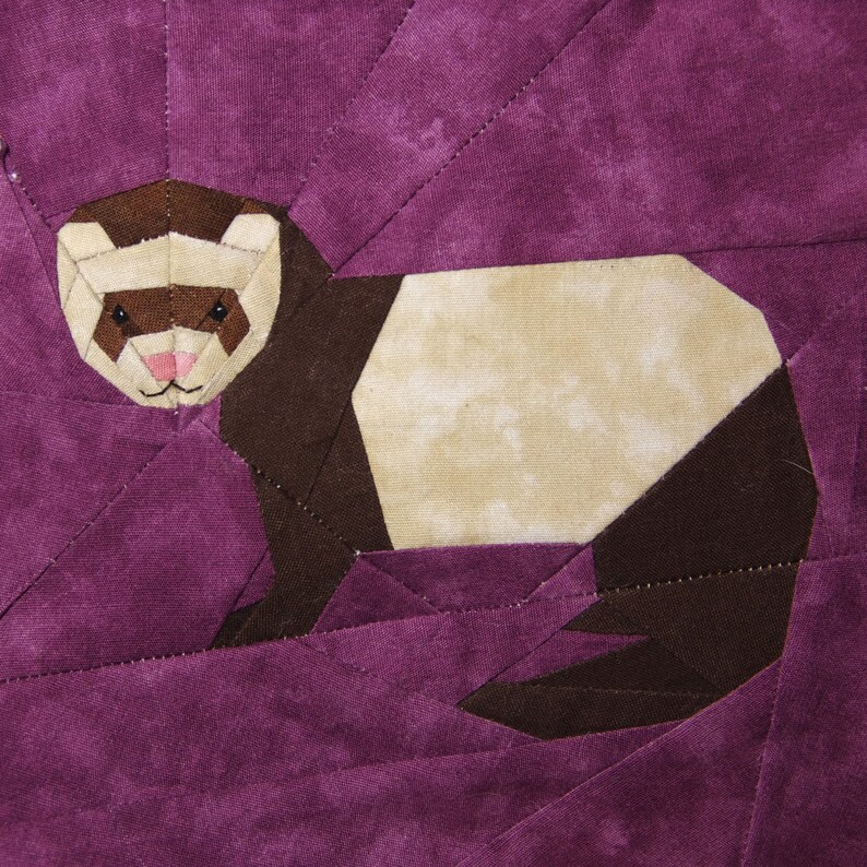 Ferret Paper-piecing Pattern PDF - Etsy