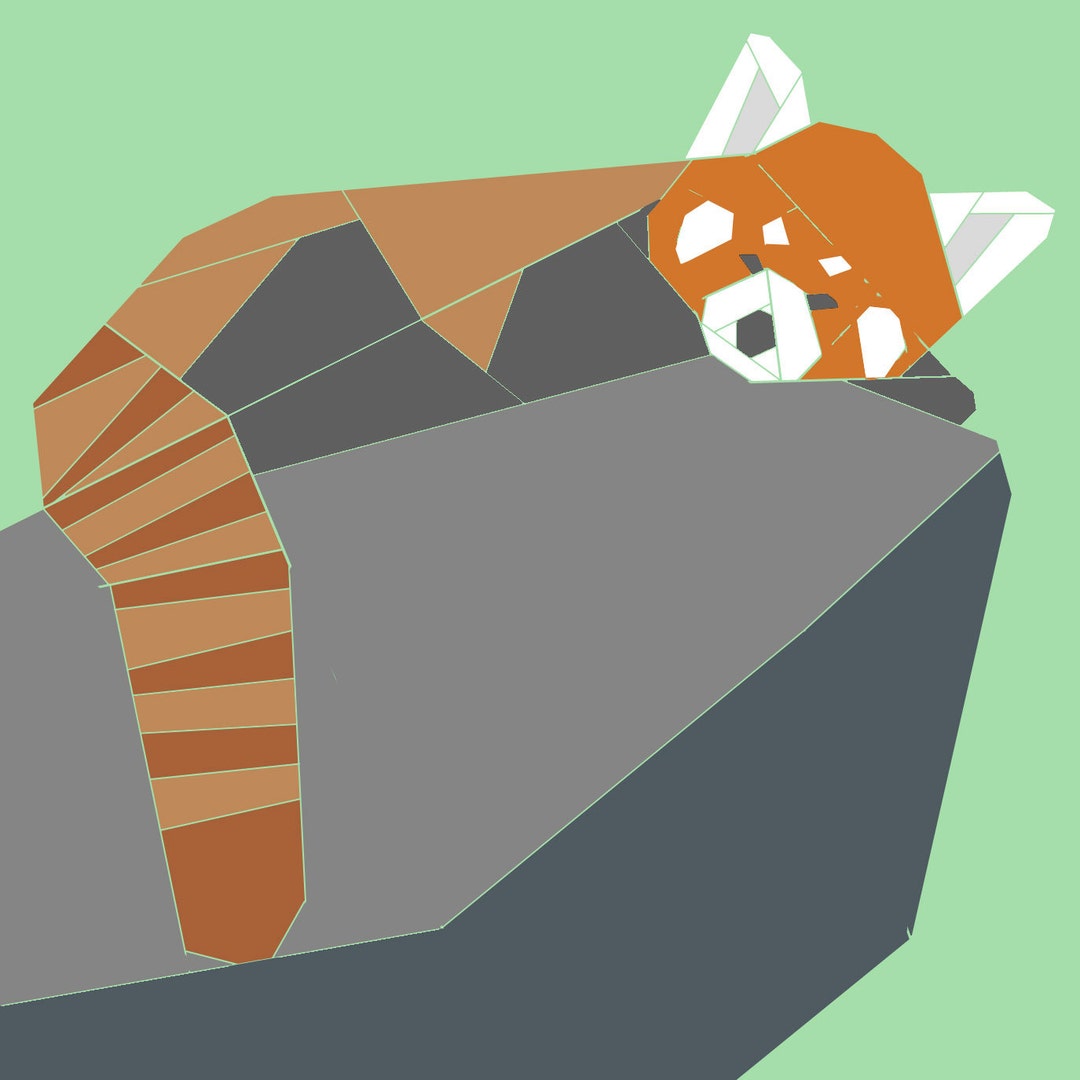 Red Panda W/rock Paper-piecing Quilt Pattern PDF - Etsy