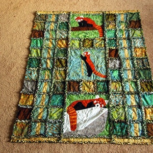 Red Panda W/branch Paper-piecing Quilt Pattern, PDF - Etsy
