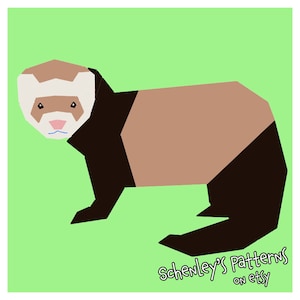 Ferret Paper-piecing Pattern, PDF - Etsy