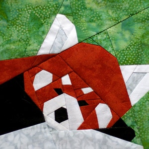 Red Panda W/rock Paper-piecing Quilt Pattern, PDF - Etsy