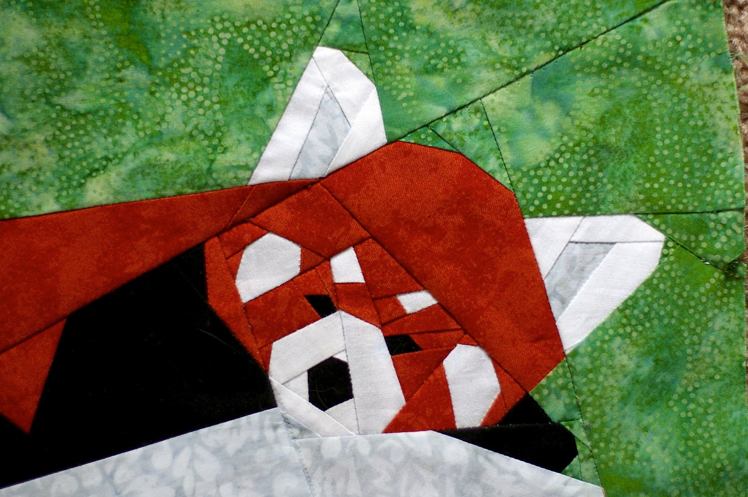 Red Panda W/rock Paper-piecing Quilt Pattern PDF - Etsy