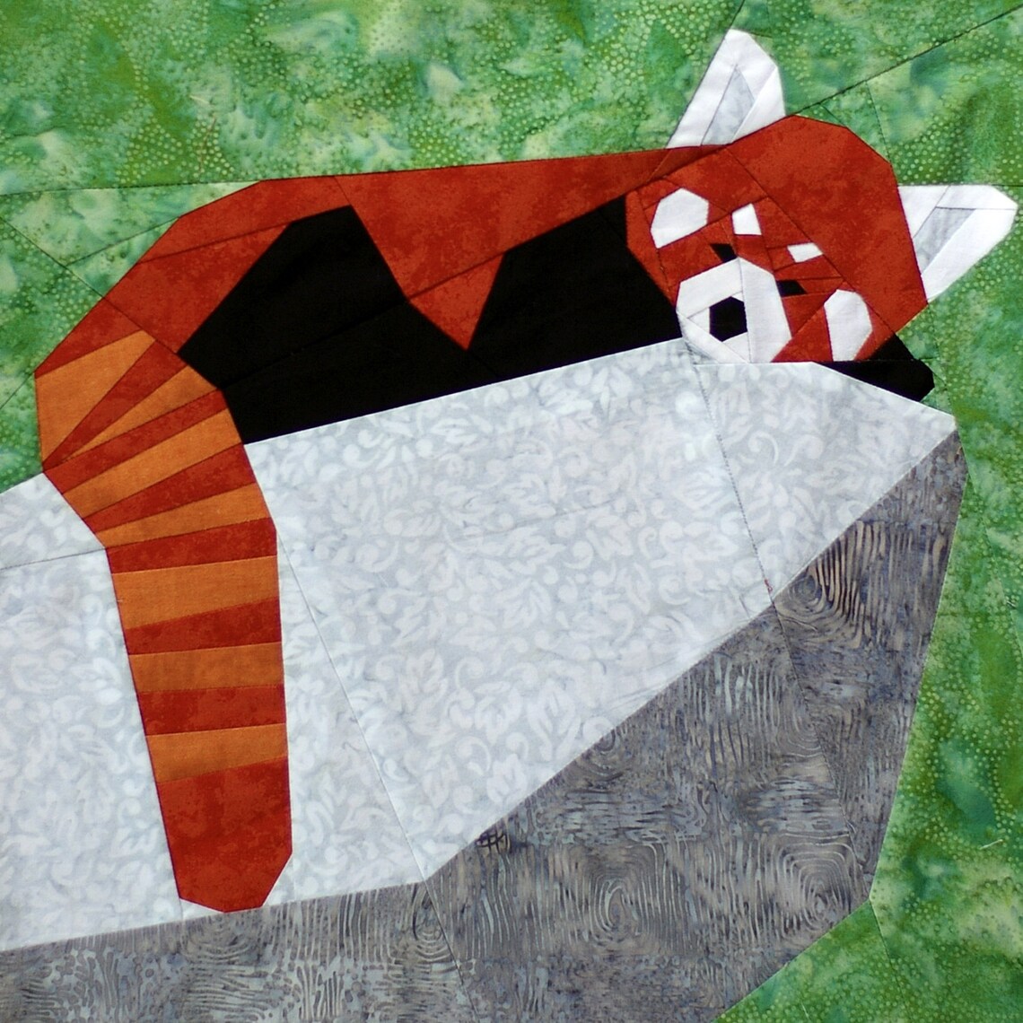 Set of 3 Red Panda Paper-piecing Quilt Patterns PDF - Etsy