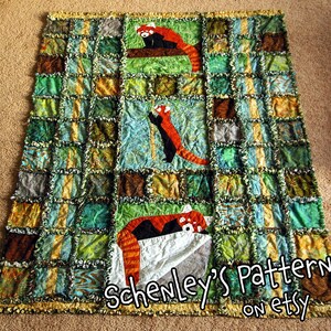Red Panda W/rock Paper-piecing Quilt Pattern, PDF - Etsy