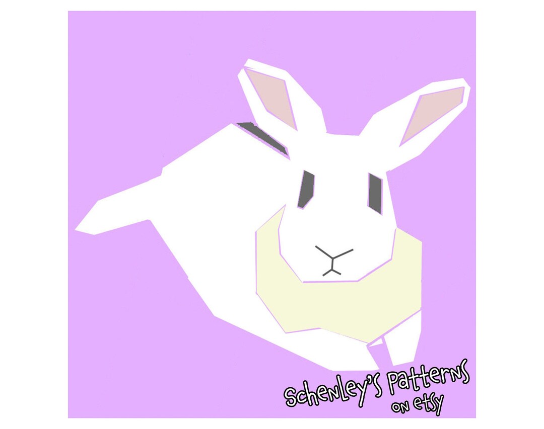 Rabbit Paper-piecing Quilt Pattern, PDF - Etsy