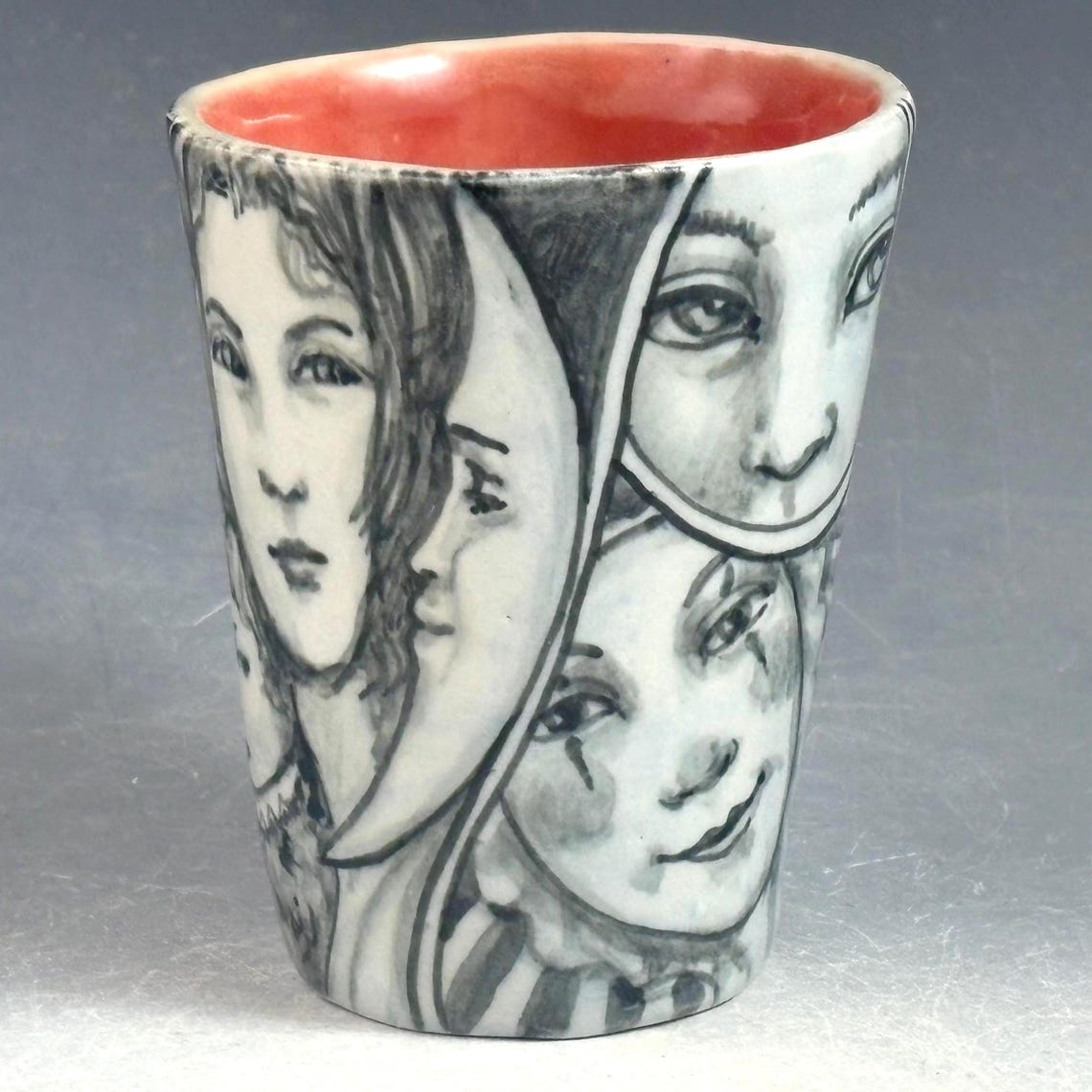 Story Cup, Black and White With Faces, Castle, Moon and More - Etsy