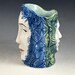 Wallflower Ceramic Sculpture in Blue One of a Kind Sculpture of a Lady ...