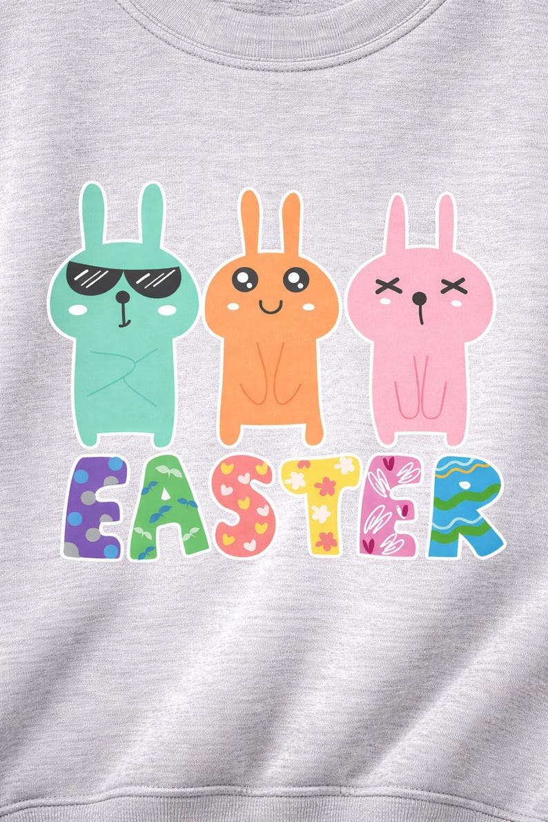 Easter Bunny Sweatshirt Unisex | Cute Spring Bunny Crewneck for Women ...