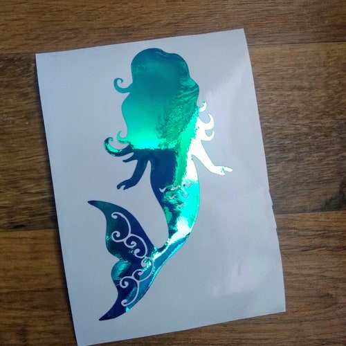Mermaid With Seahorse Car Window Decal - Etsy