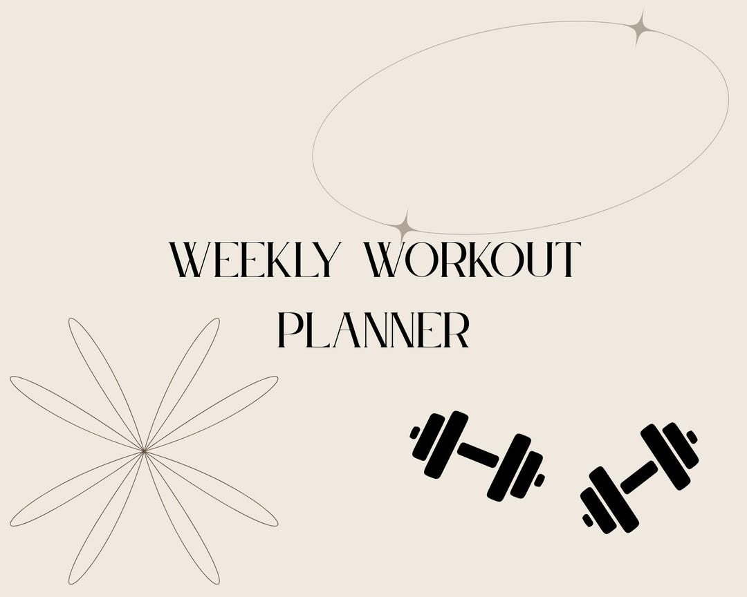 Weekly Workout Schedule Template | Printable and Digital | Includes ...