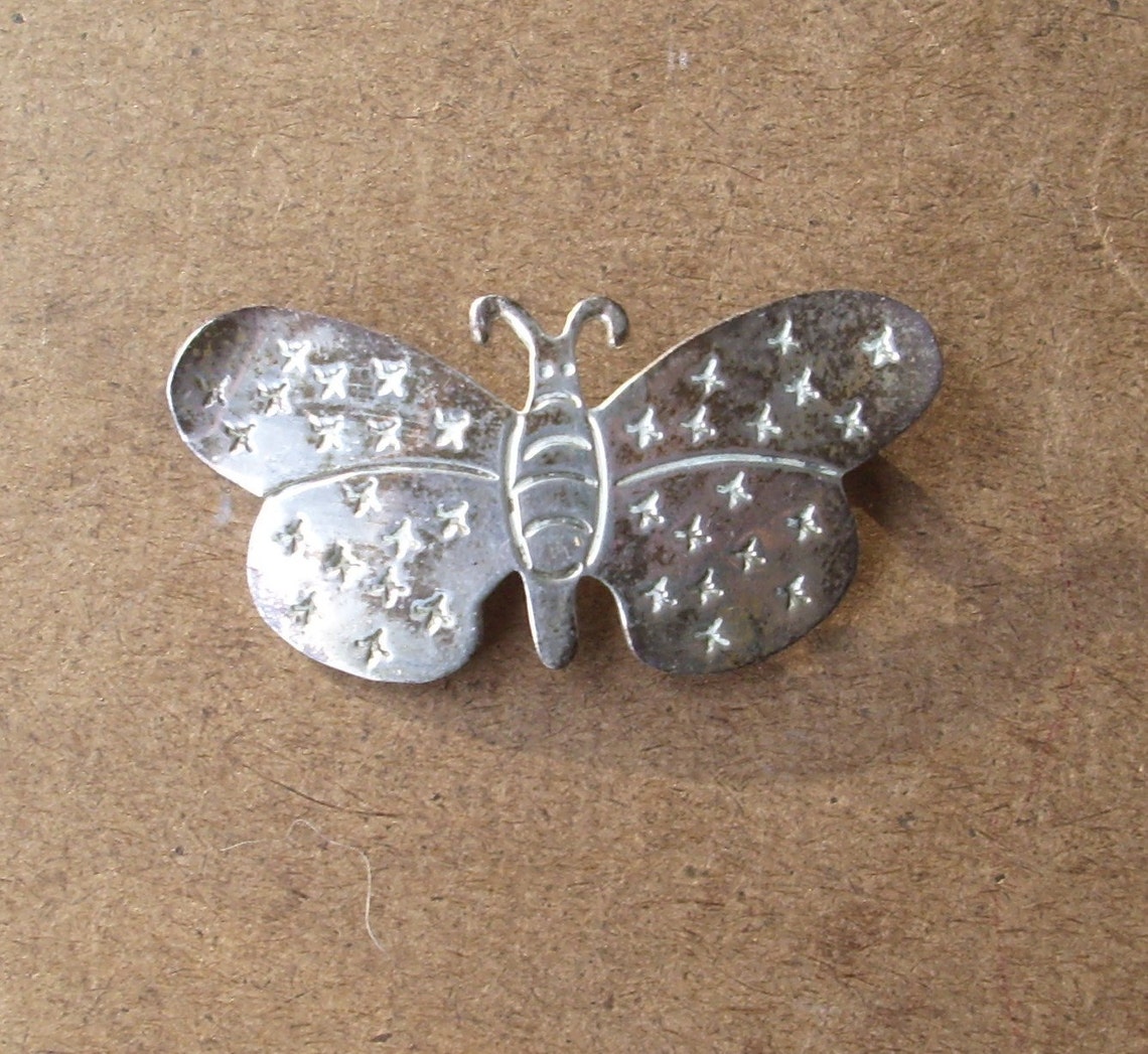 Sterling Silver Moth or Butterfly Pin - Etsy