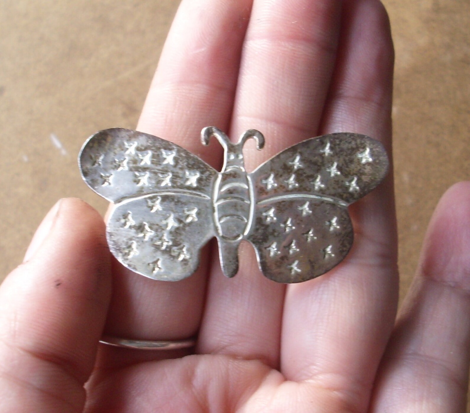 Sterling Silver Moth or Butterfly Pin - Etsy