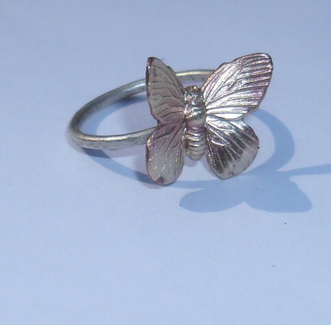 Butterfly Ring brass and Sterling Silver Made to Order - Etsy