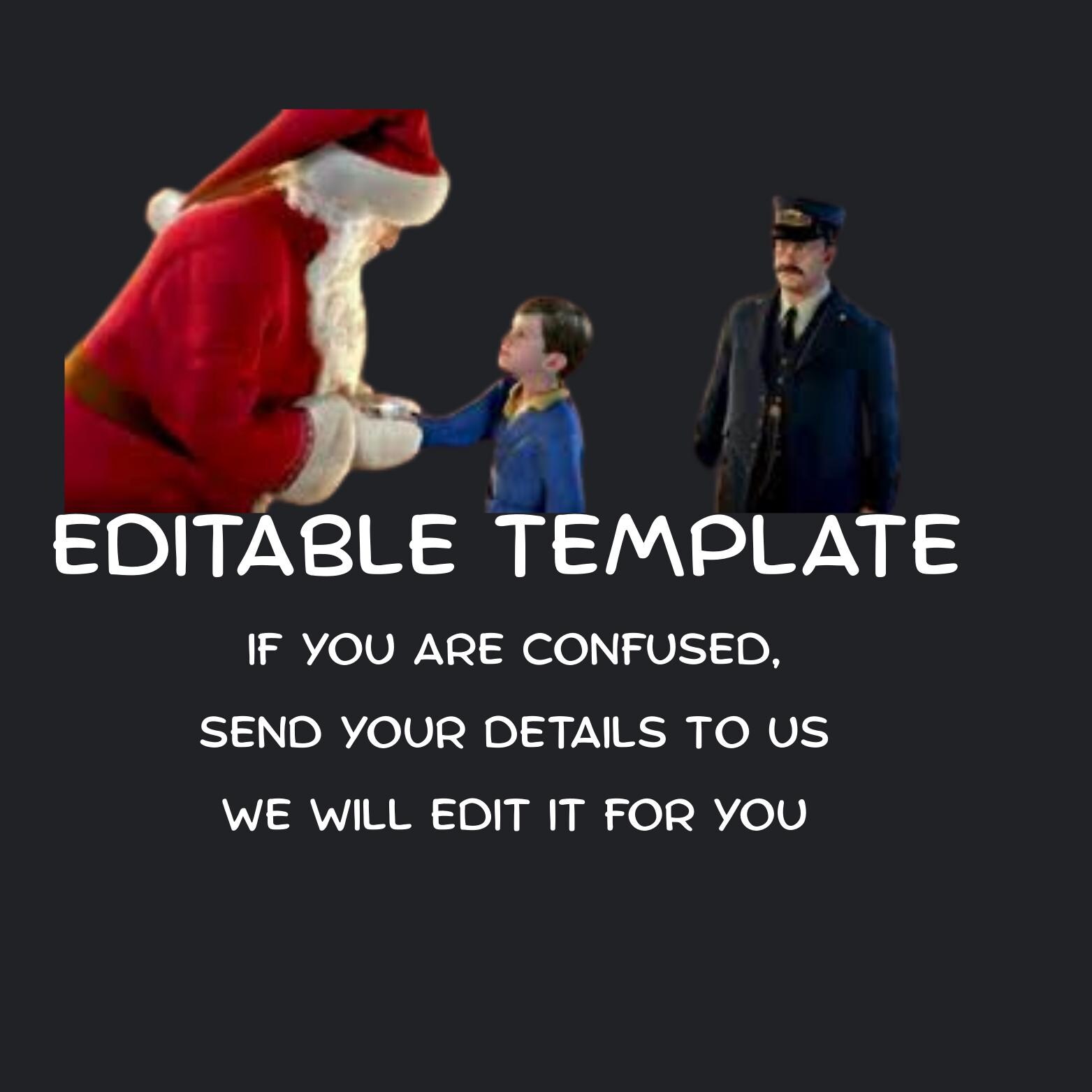 Polar Express Ticket, North Pole Train Ride, Canva Template (printable ...