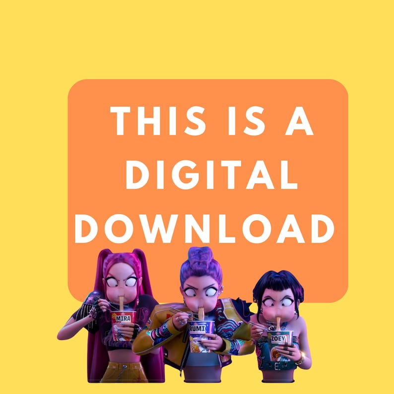 Huntrix Ramen Cup Labels, Kpop Party Decor (digital Download) - Etsy