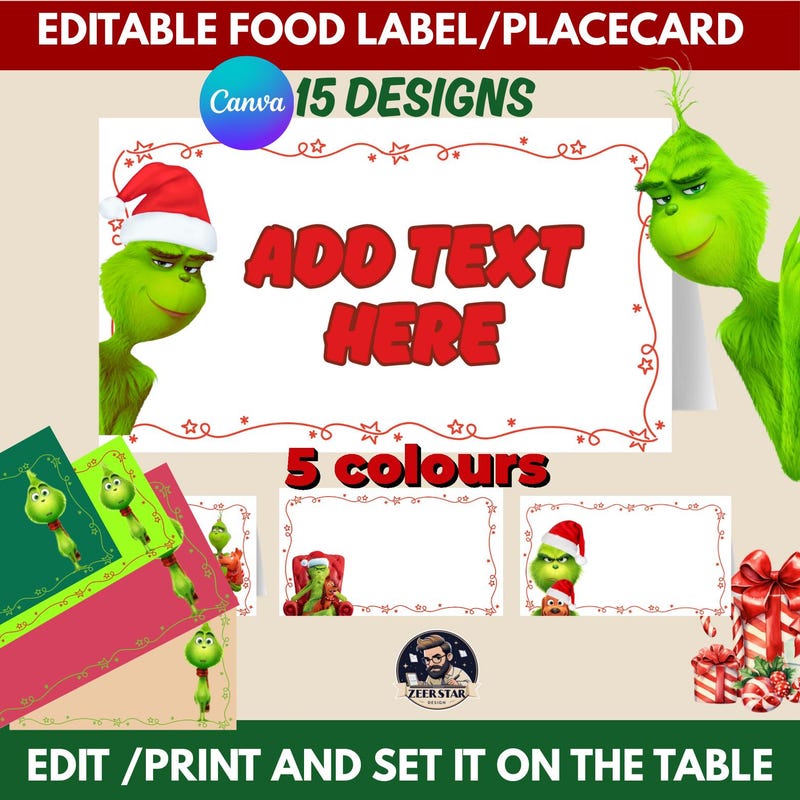 Grinch Drink Sign Kids - Etsy