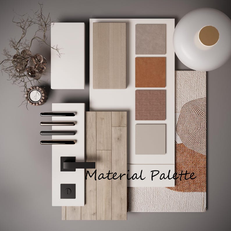 Custom Interior Material Board | Personalized Digital Moodboard - Etsy
