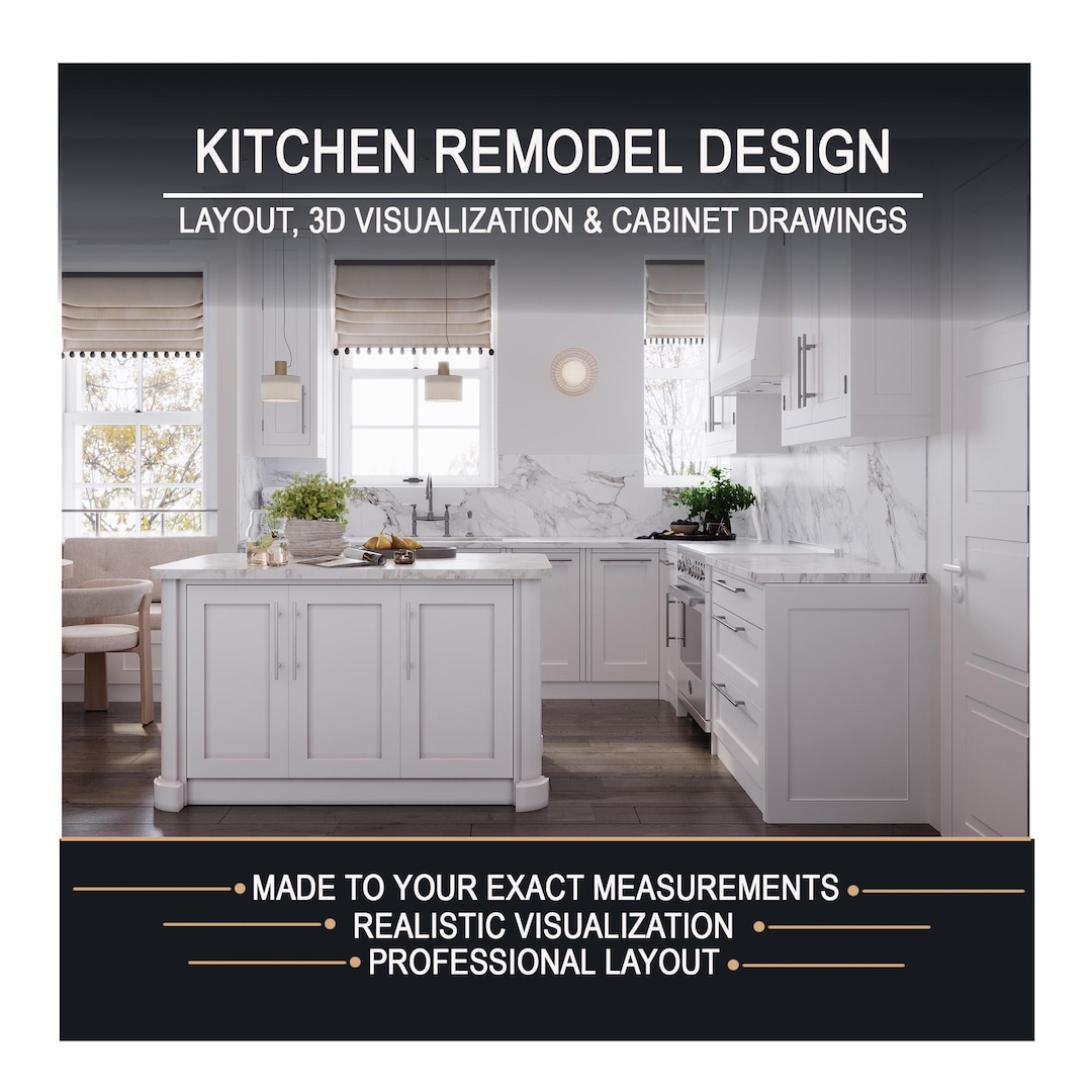 Custom Kitchen Remodel Design | Layout, 3D Visualization & Cabinet ...