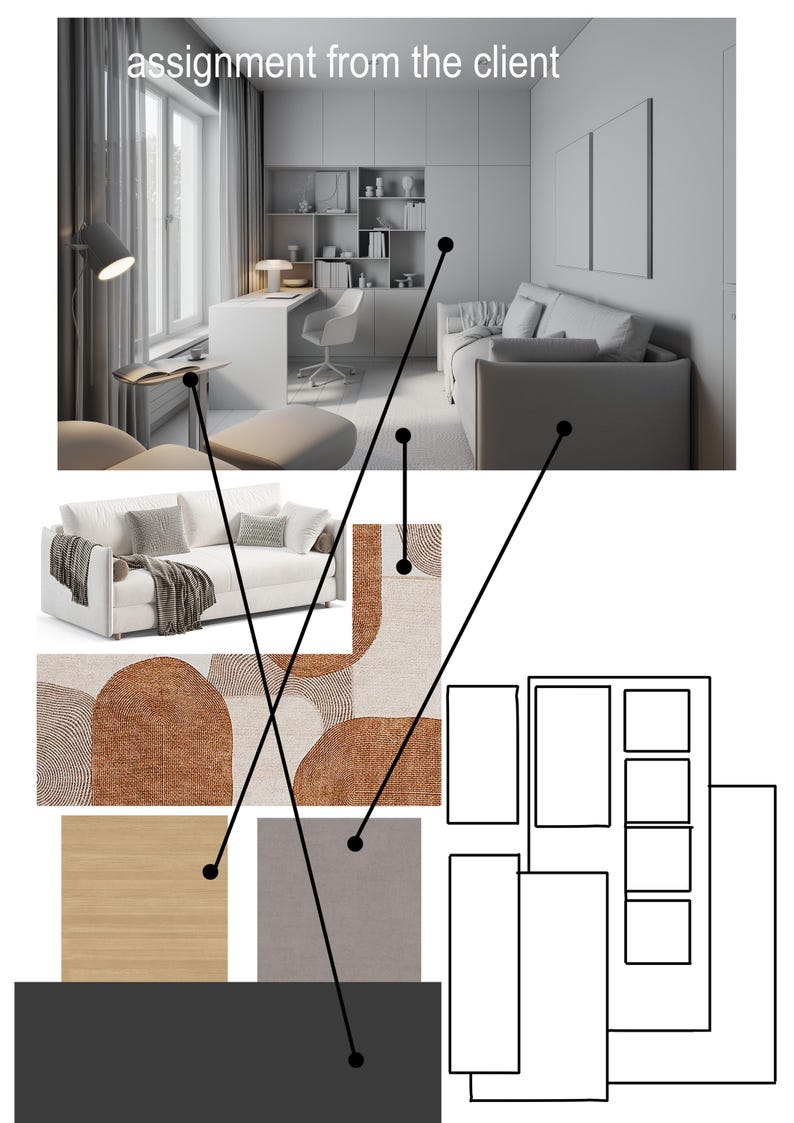 Custom Interior Material Board | Personalized Digital Moodboard - Etsy