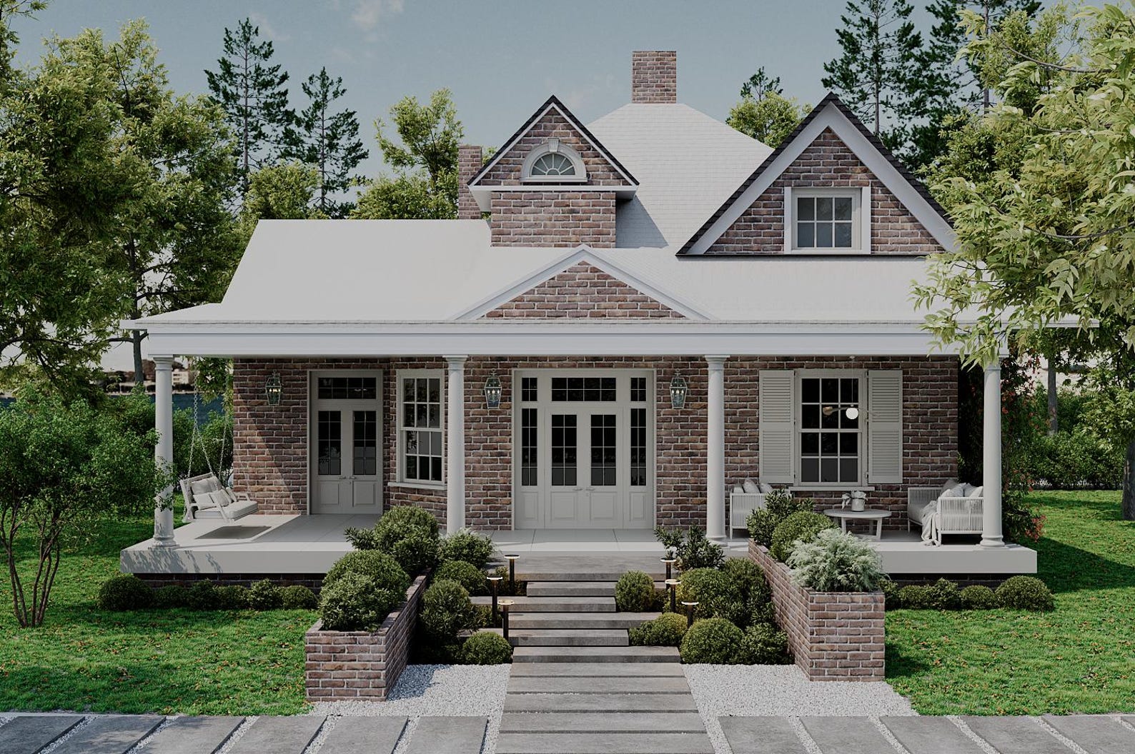 Custom 3D Exterior Remodel Visualization | Before/after House Facade ...