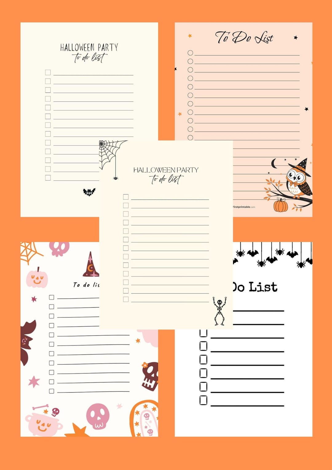 Five Halloween to Do List Printables | Spooky Task Planner PDF | Cute ...