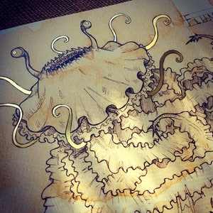 FLUMPH: Dnd Monster Gold Foil Print 11x14 - Etsy