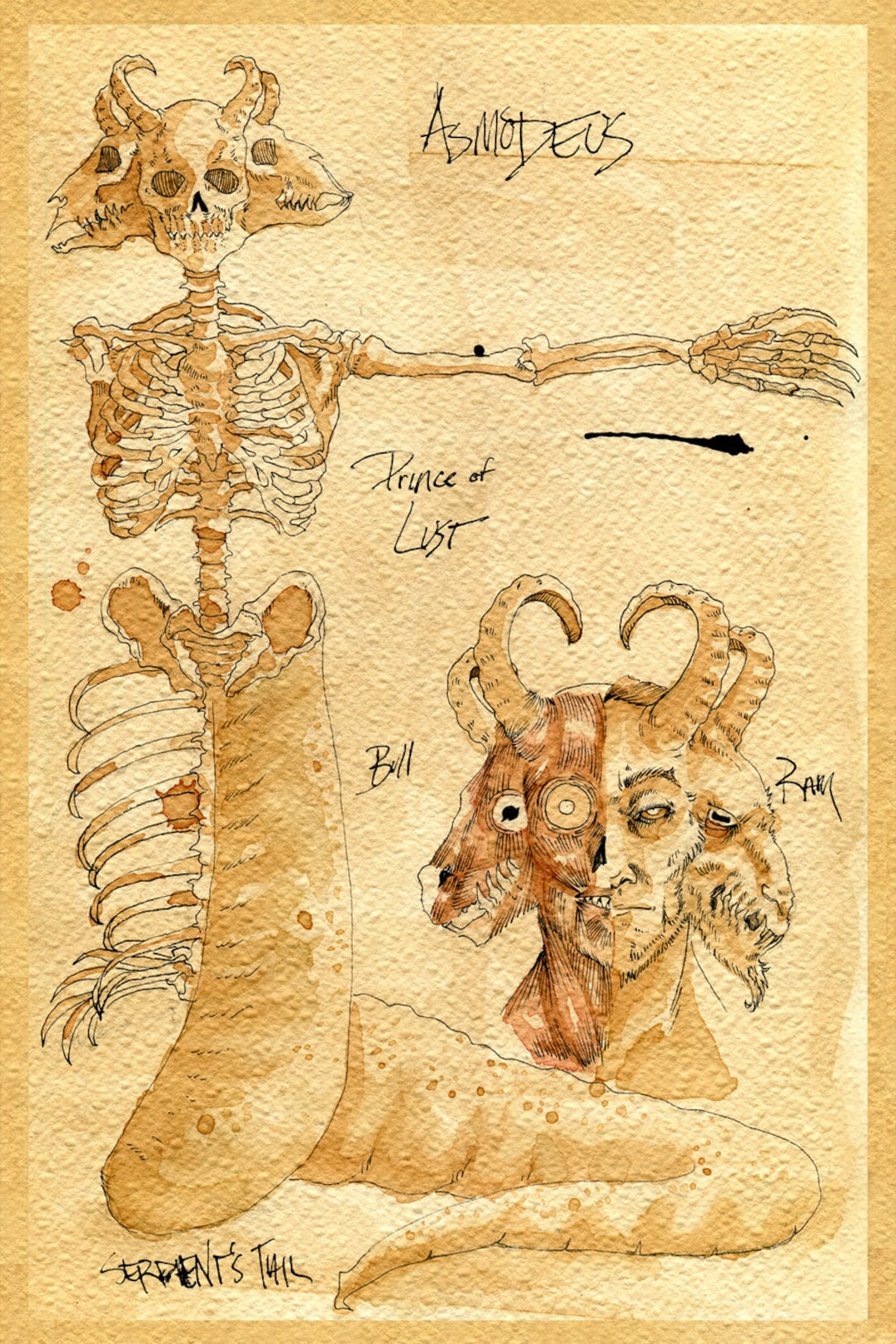 Princes of Hell: ASMODEUS Mini Poster (11x17") - Etsy