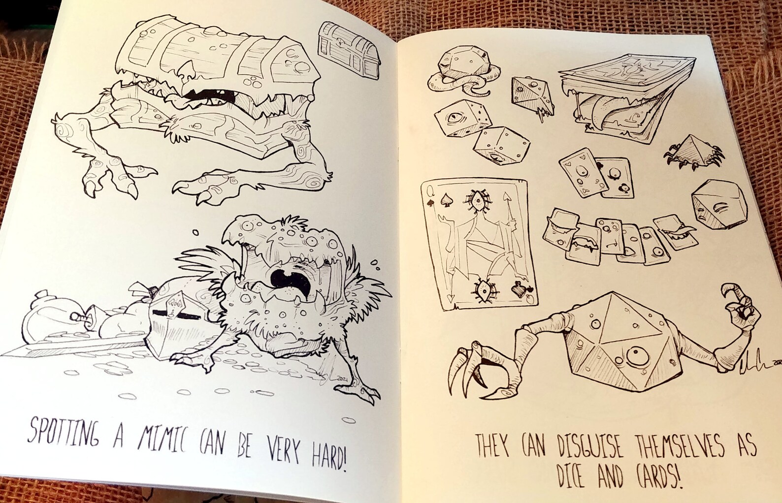 The Mini Manual of Mimics: Dnd Coloring Book - Etsy